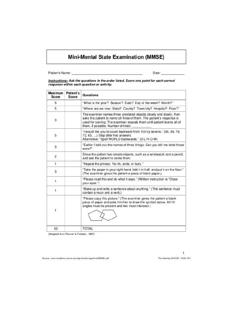 Test MMSE