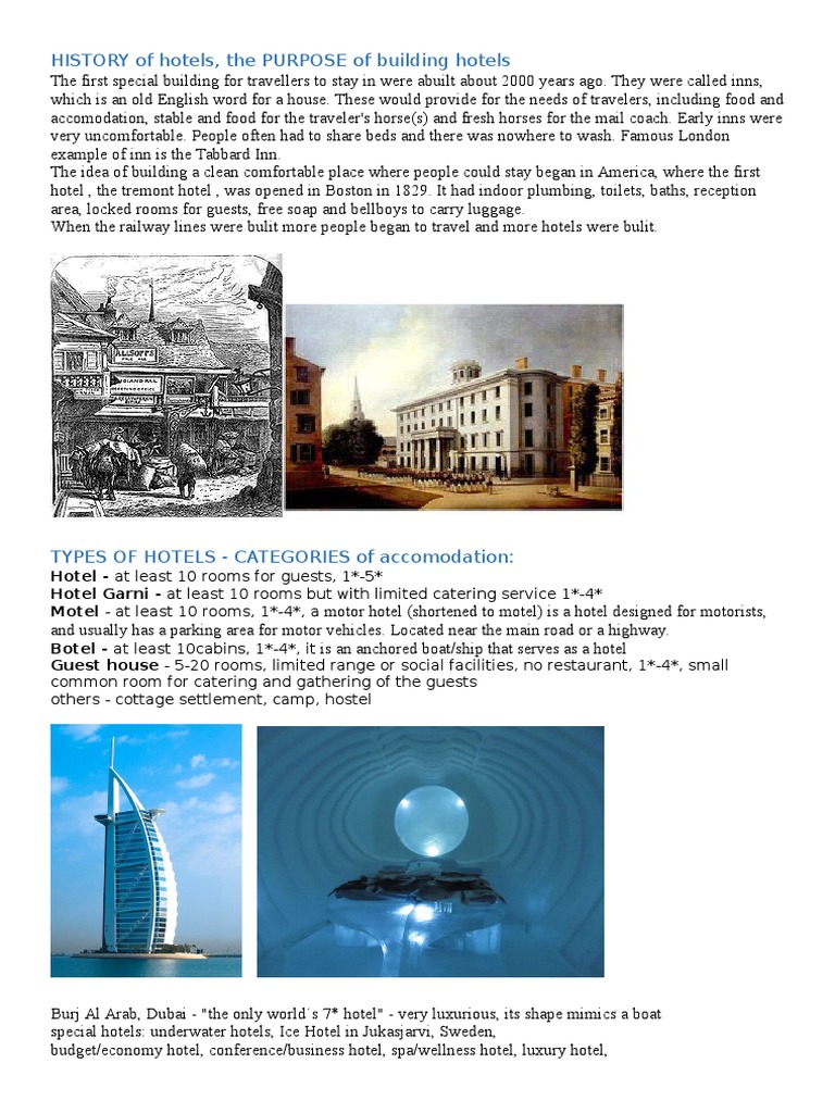 1 Hotels History and Classification | PDF | Inn | Hotel