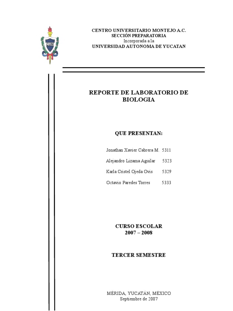 Portada para los reportes de laboratorio