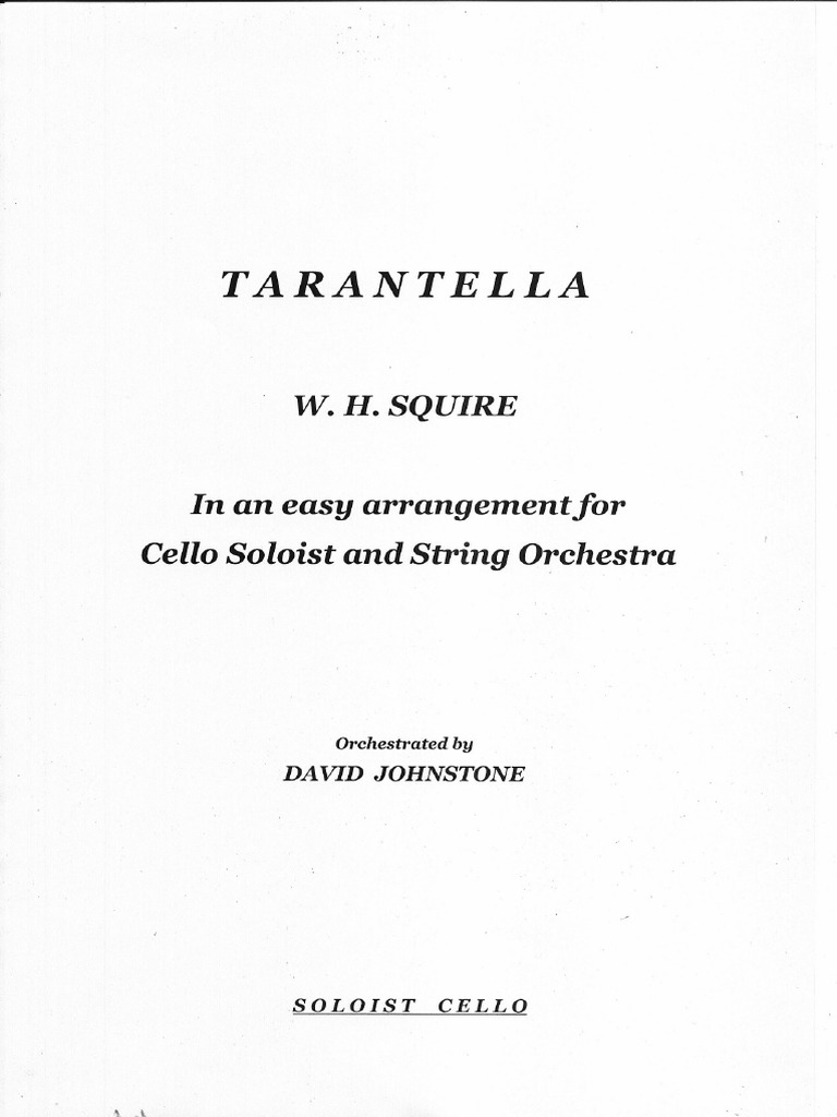 Tarantella Solo Cello | PDF
