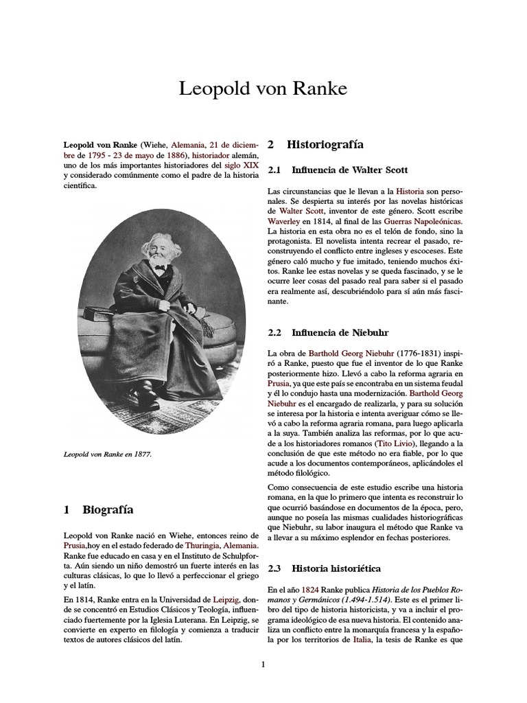 Leopold Von Ranke | PDF | Science | Ciencia (general)