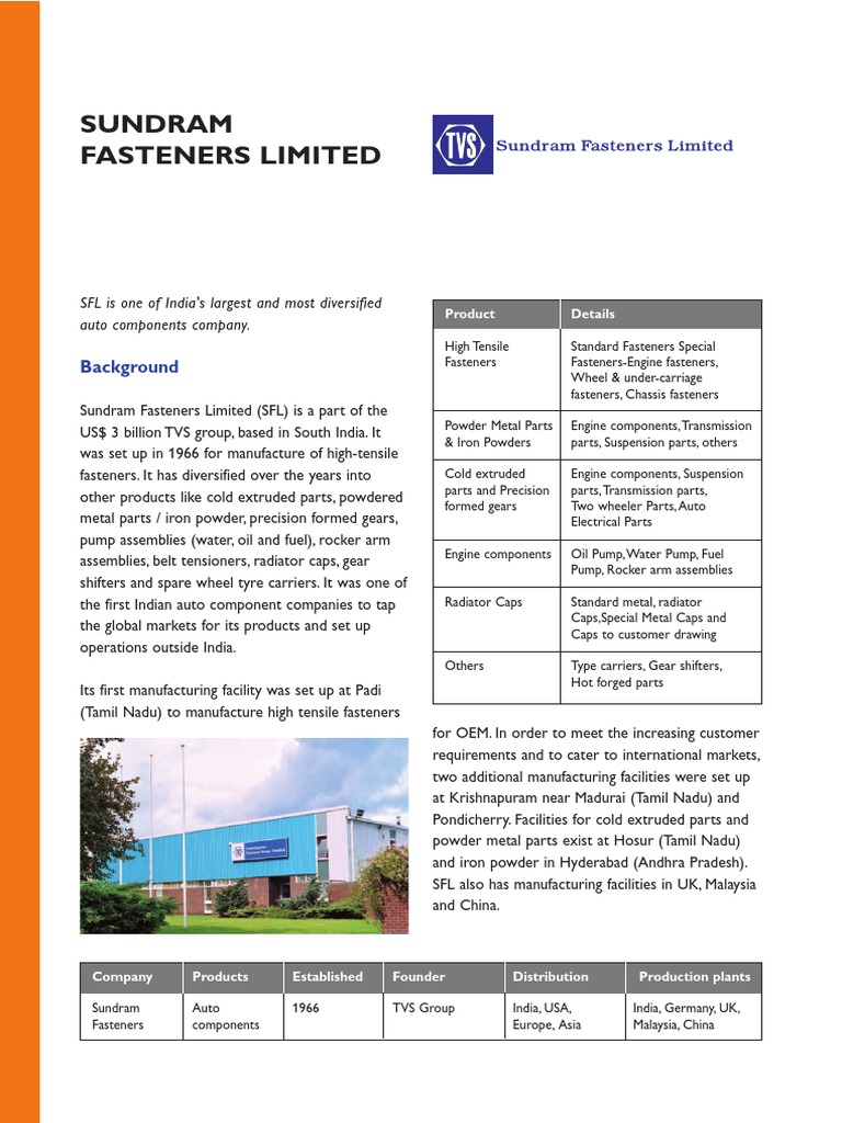 Sundram Fasteners S | PDF | Cummins | Car