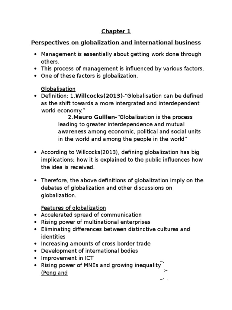 Chapter 1 | PDF | Free Trade | Globalization