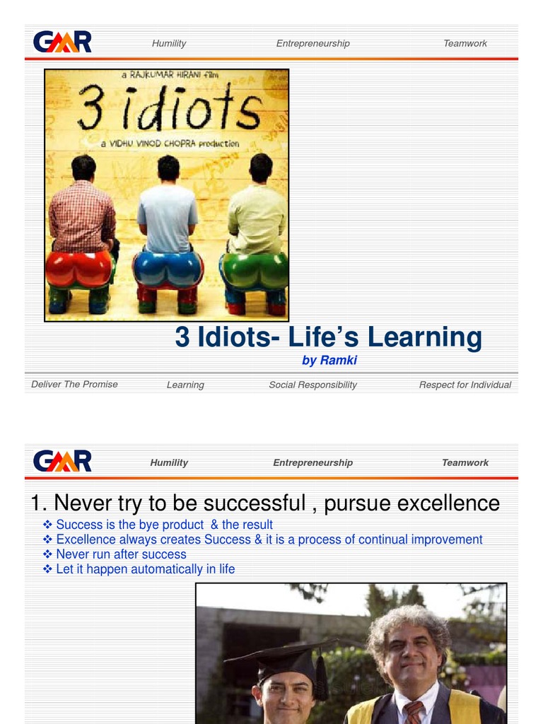 Lessons From 3 Idiot Movie | PDF