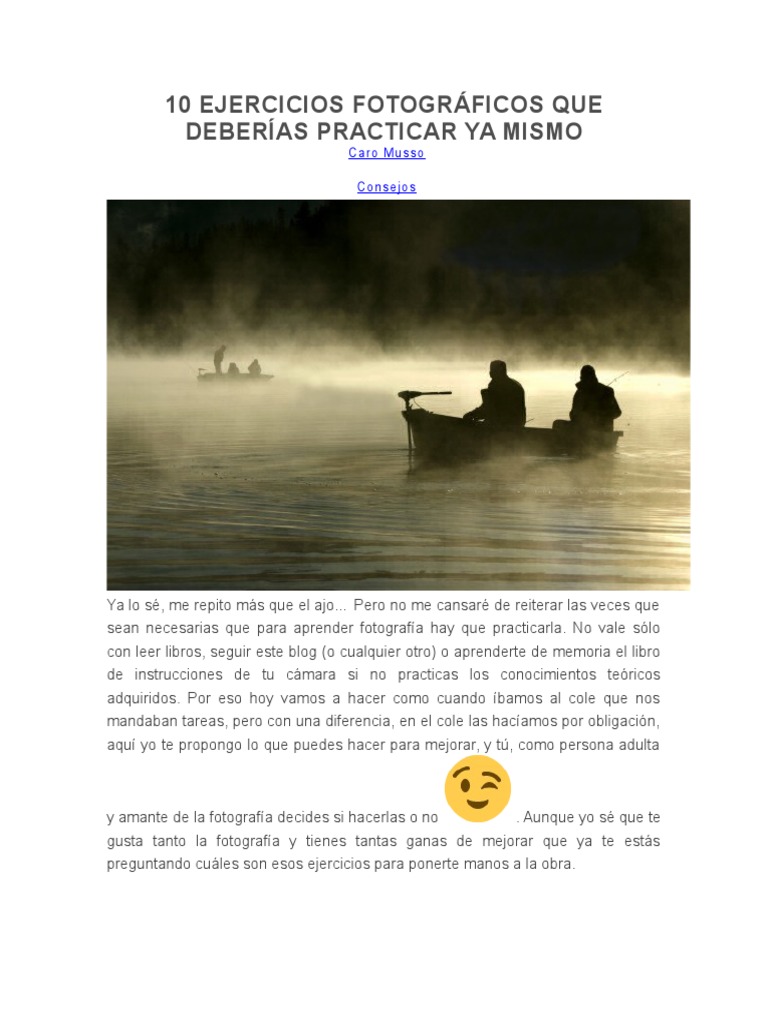 Mejora tu Fotografía: 10 Ejercicios Clave | PDF | Fotografía aérea ...