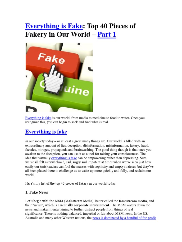 Everything Is Fake | PDF | Vaccines | Money