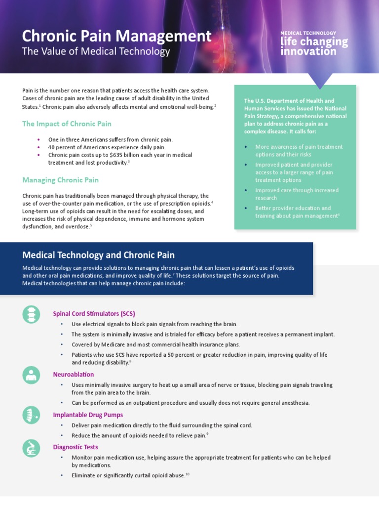 Chronic Pain Management Fact Sheet | PDF | Chronic Pain | Pain