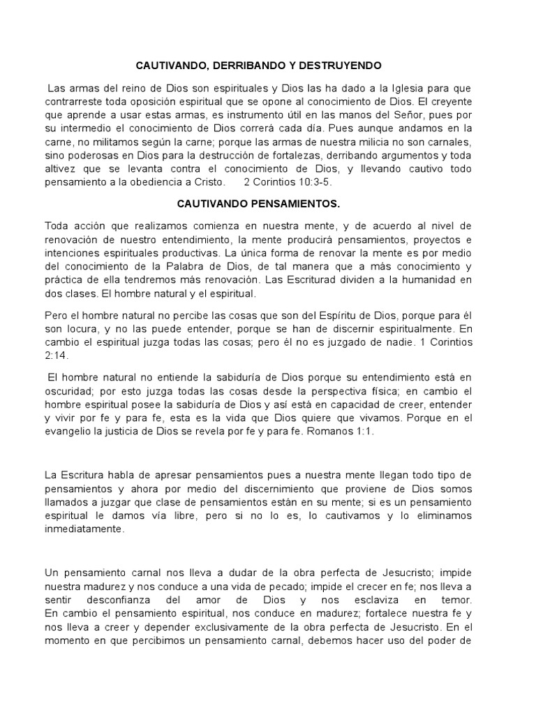 Derribando Argumentos | PDF | Fe | Jesús