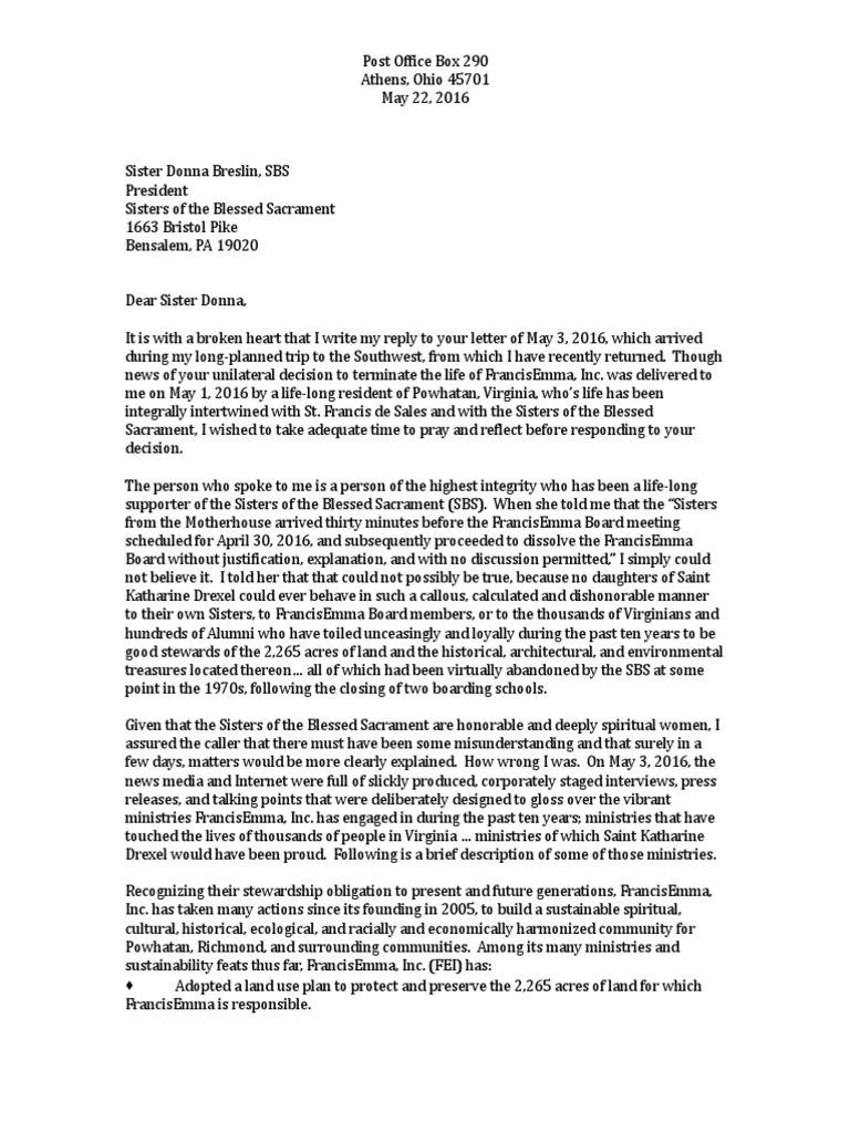 PCG's Reply To 5-3-16 SBS Letter | PDF | Racial Segregation In The ...