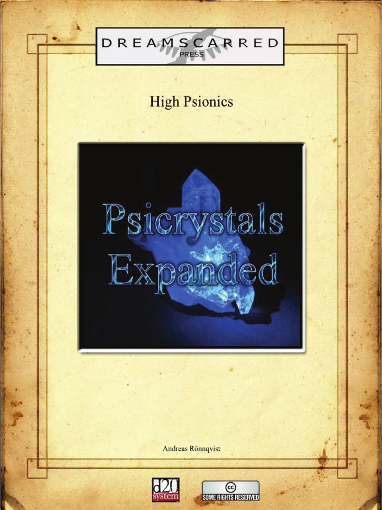 Dreamscarred Press - High Psionics - Psicrystals Expanded | PDF | D20 ...