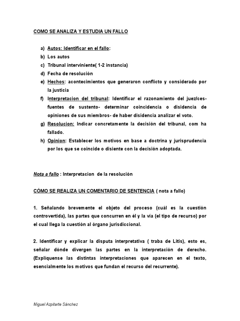 Análisis de Fallos Judiciales | PDF