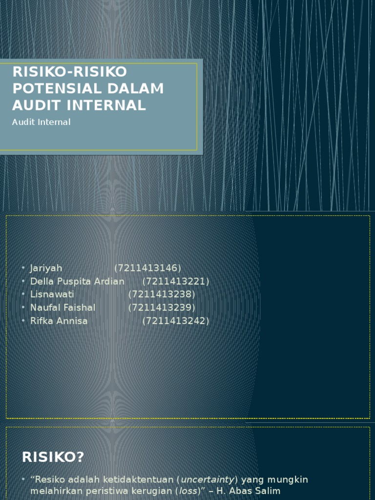 Risiko-Risiko Potensial Dalam Audit Internal | PDF