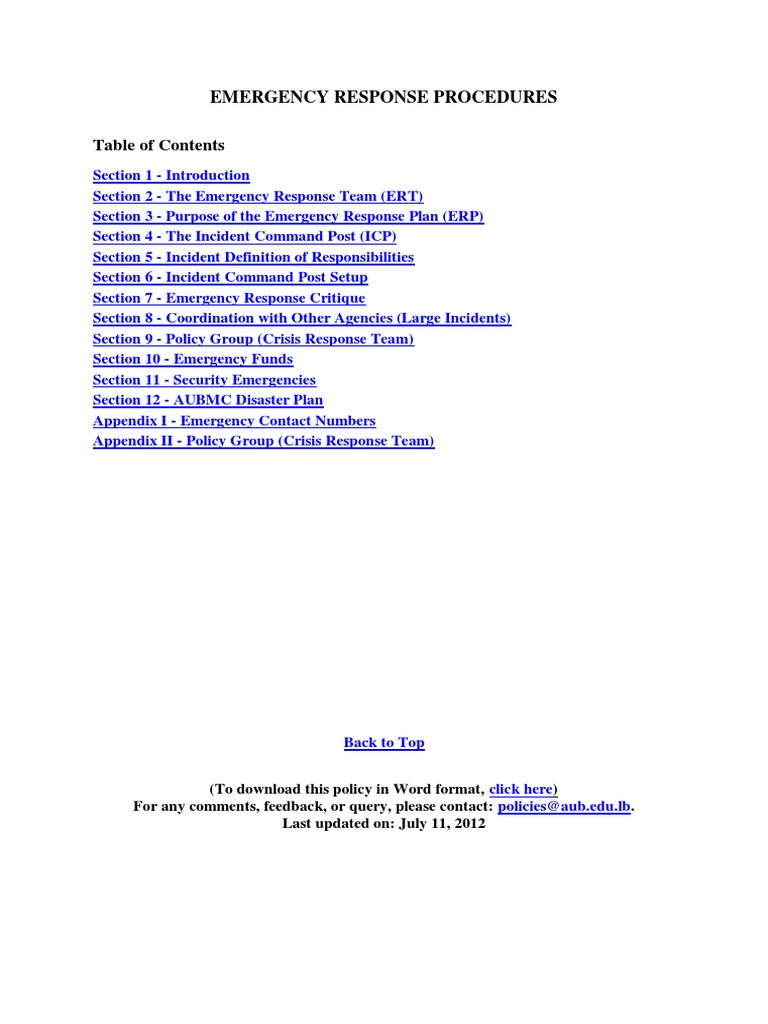 Emergency Response | PDF | Emergency | Incident Command System