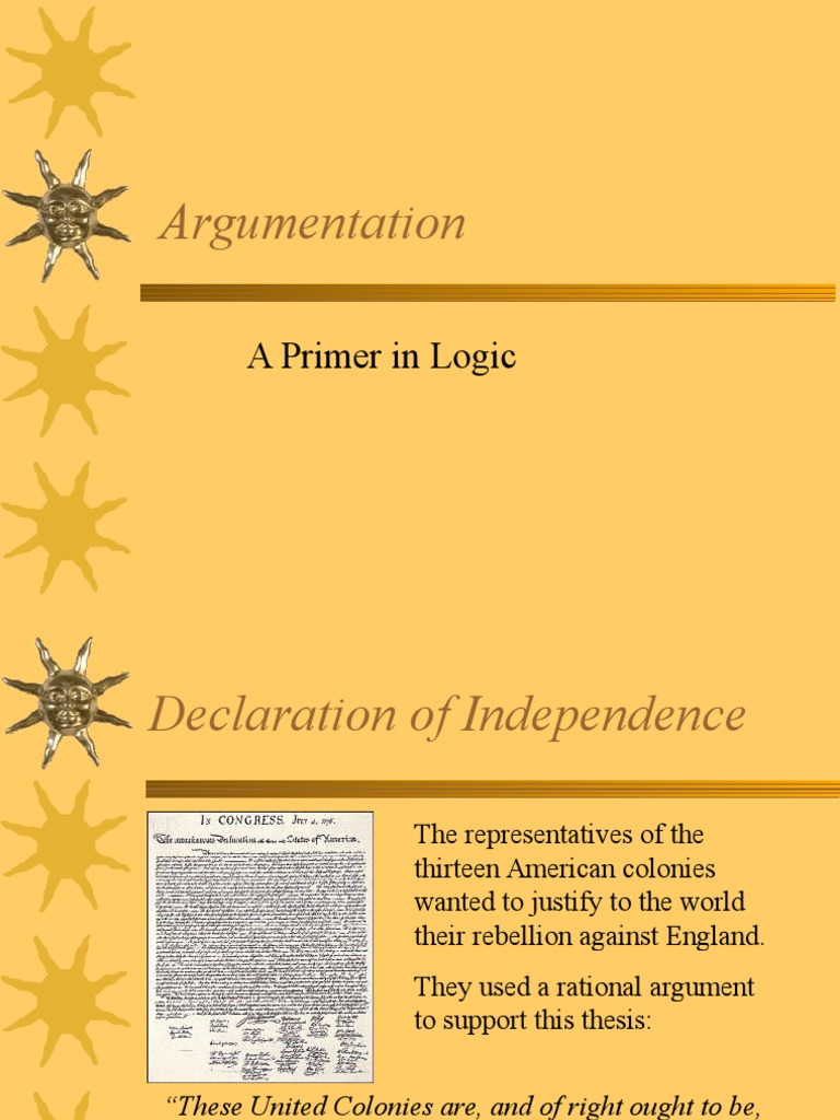 Argumentation: A Primer in Logic | PDF | Argument | Inductive Reasoning