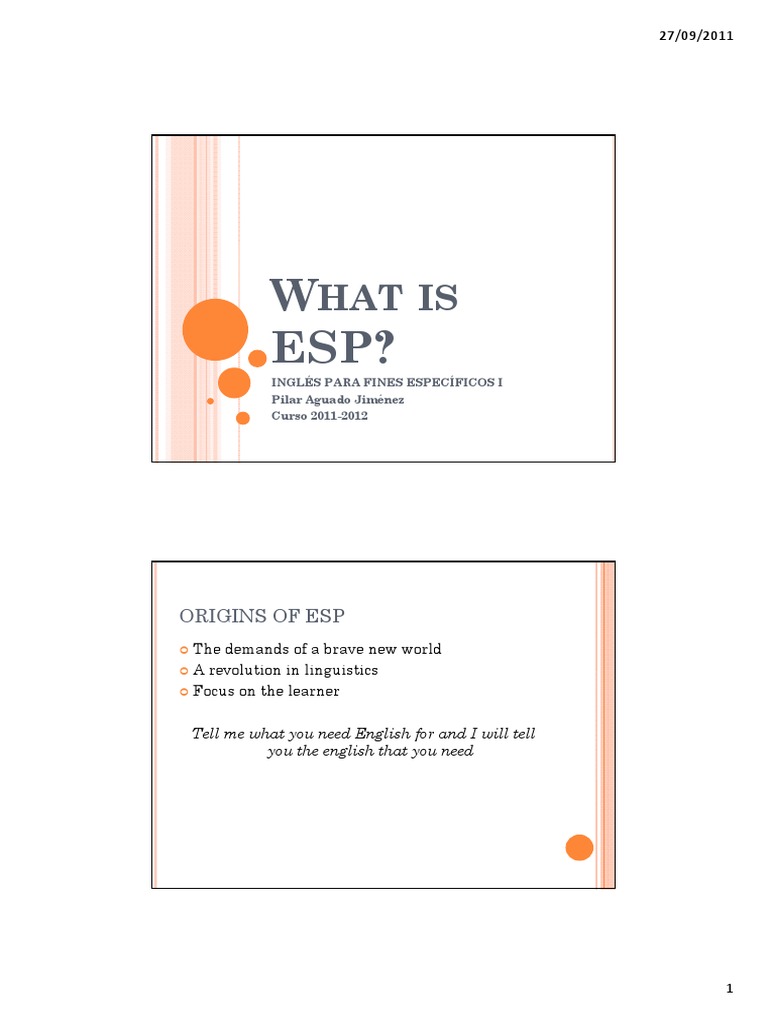 What Is Esp | PDF | Reading Comprehension | Applied Psychology