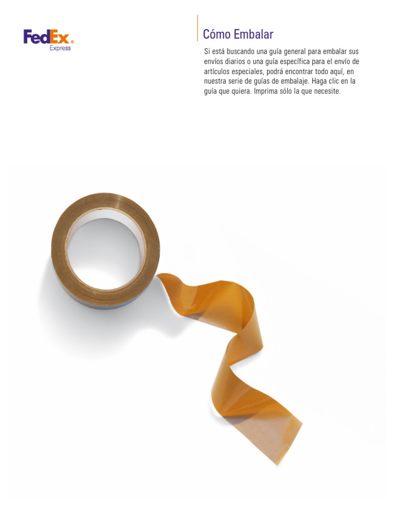 Guía Completa de Embalaje FedEx | PDF | Papel | Aislamiento térmico