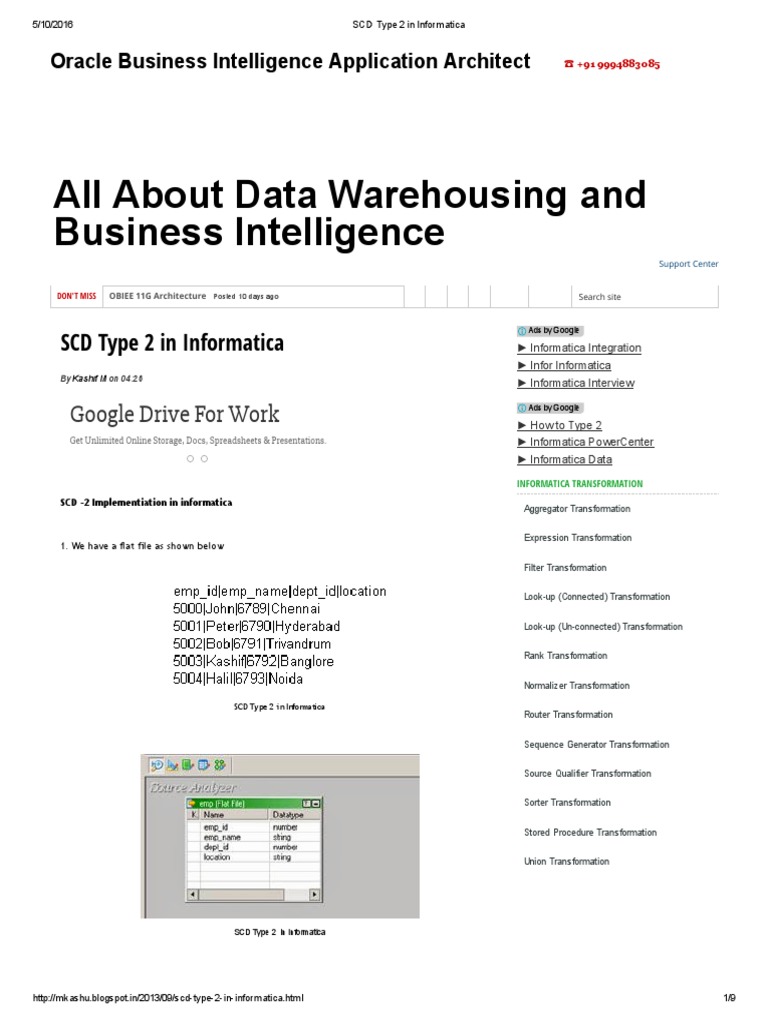 SCD Type 2 in Informatica | PDF | Oracle Database | Data Warehouse