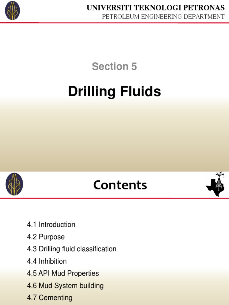CH5 Drilling Fluids | PDF | Oil Well | Casing (Borehole)