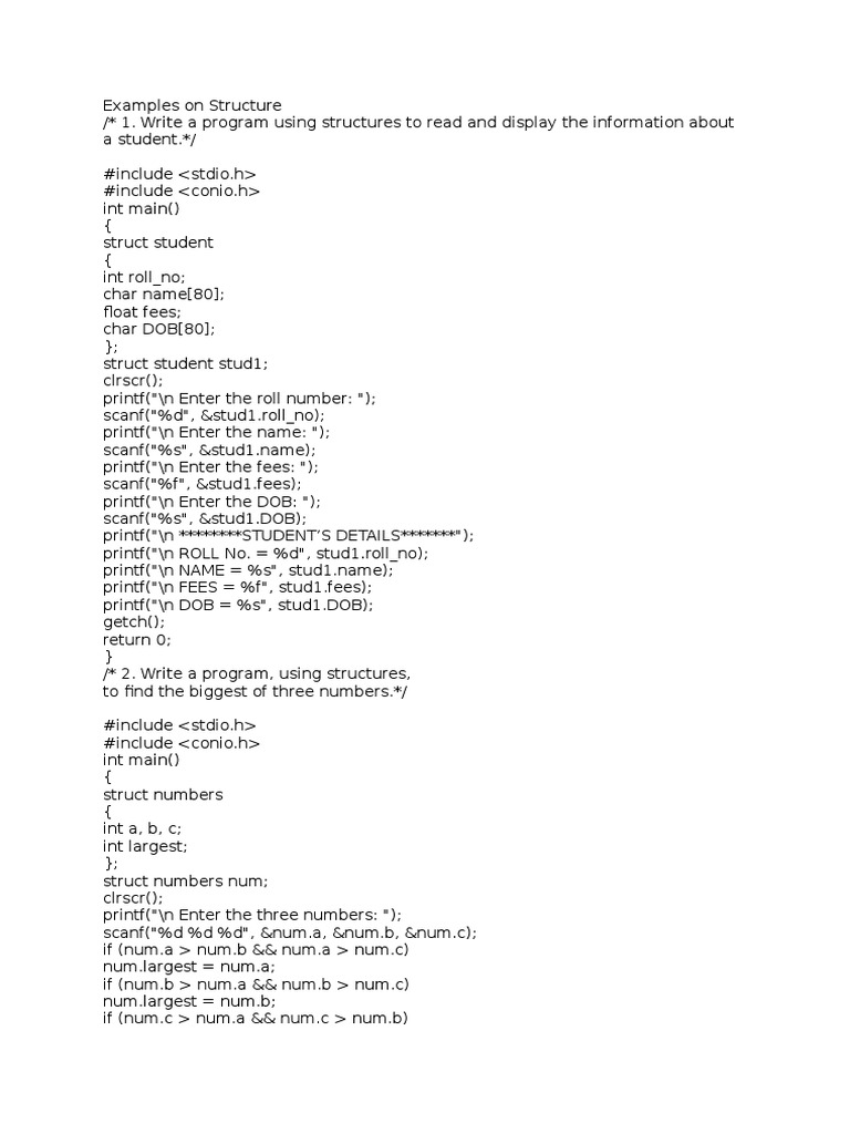 13980.examples On Structure | PDF | Computer Architecture | Computer Libraries