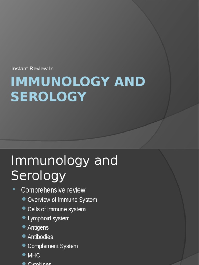 Immunology and Serology | Lymphatic System | Adaptive Immune System