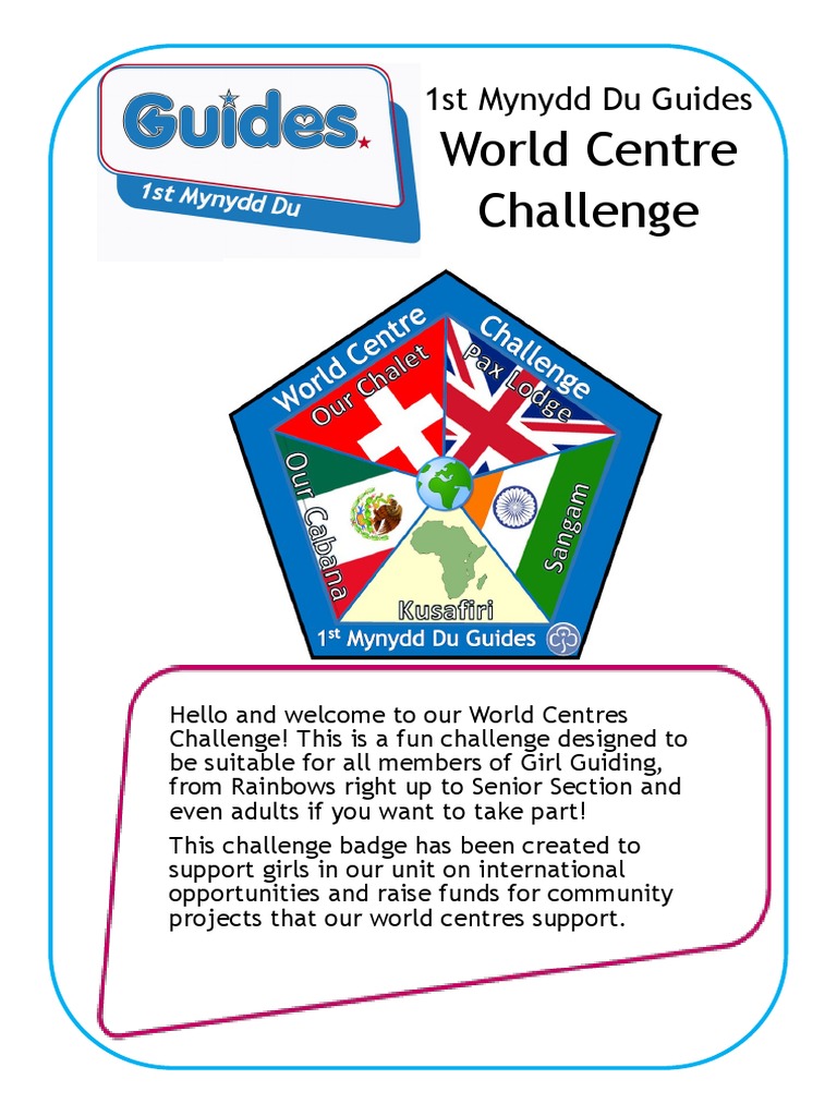 World Centres Challenge for Girl Guides | PDF | Religion And Belief
