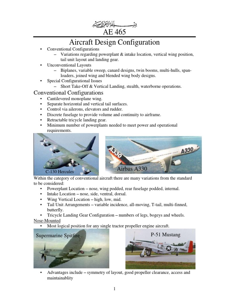 Aircraft Design Configuration Options: Exploring the Variations in ...