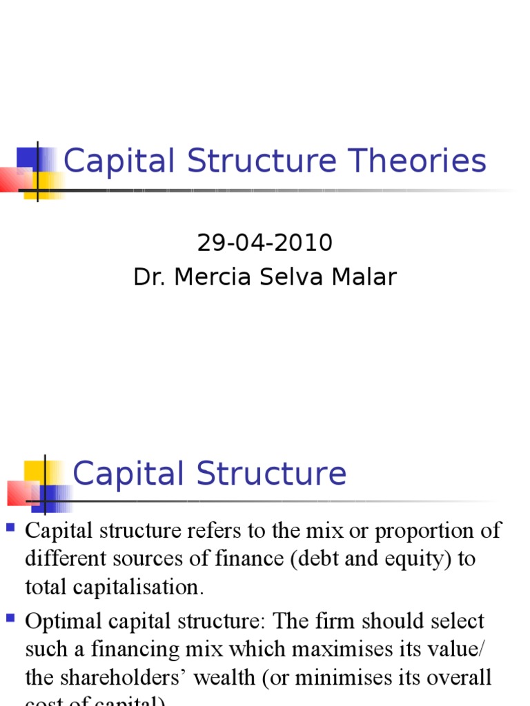 Capital Structure Theories | PDF | Capital Structure | Cost Of Capital