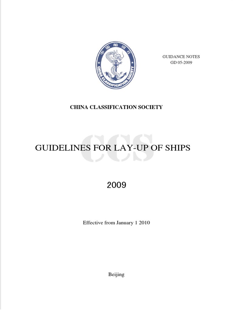 Guidelines For Lay-Up of Ships | PDF | Anchor | Ships