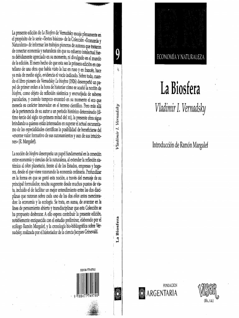 Vernadsky Vladimir. La Biosfera | PDF