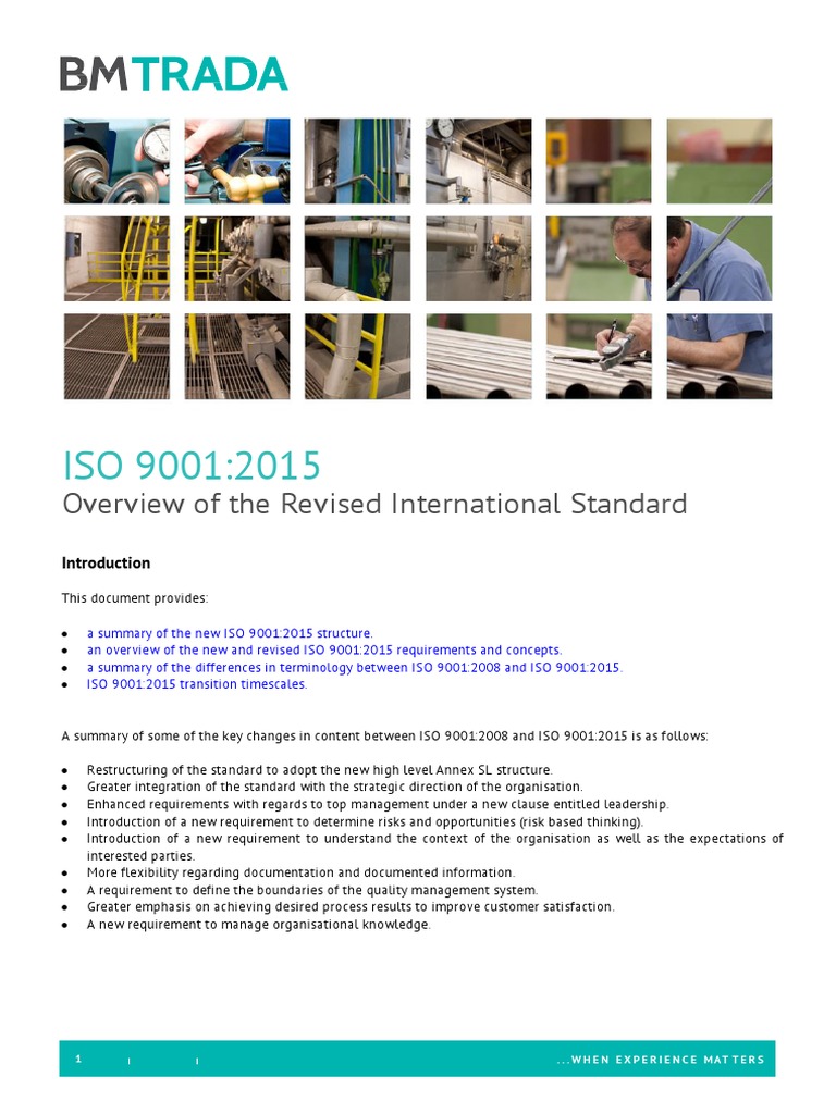 BM-TRADA-ISO-9001-Overview-Document.pdf | Quality Management | Iso 9000