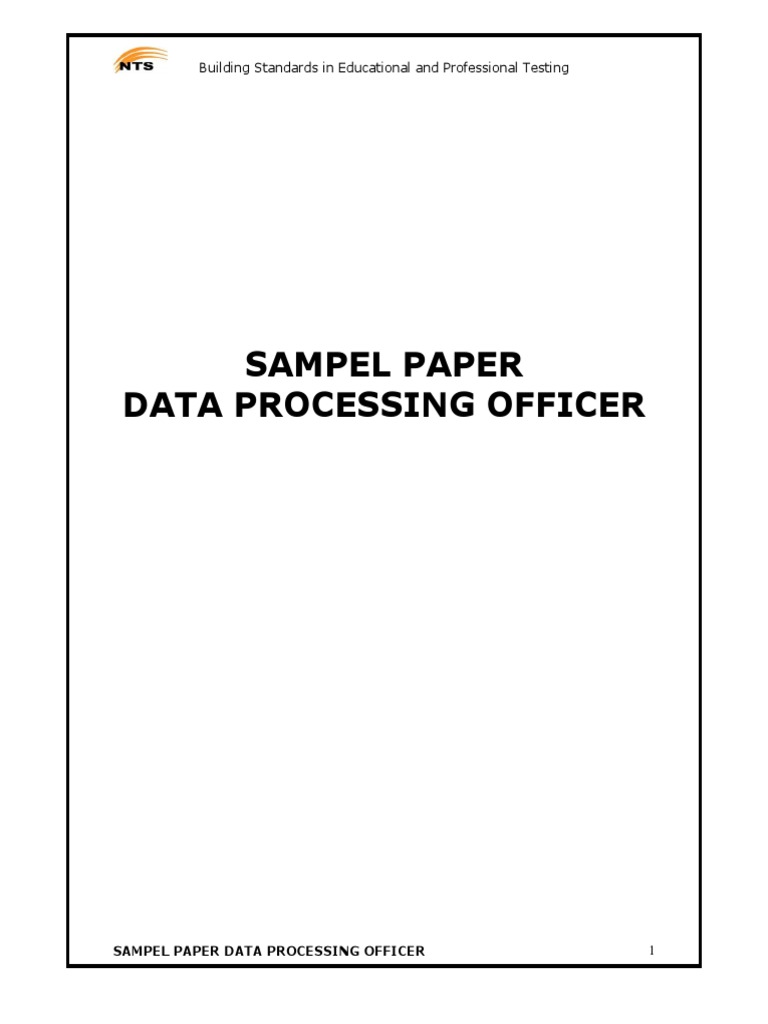 Data Processing Officer | Download Free PDF | Equal Opportunity | Computing Data Processing Officer | Download Free PDF | Equal Opportunity | Computing