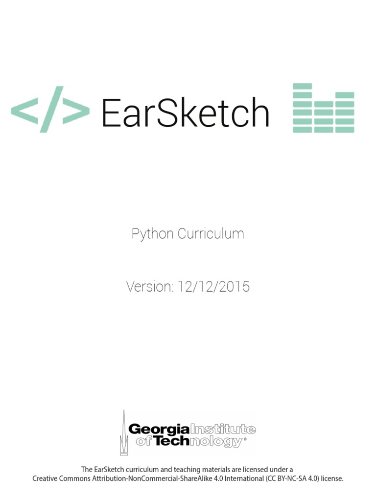 Ear Sketch Py | PDF | Variable (Computer Science) | Parameter (Computer Programming)