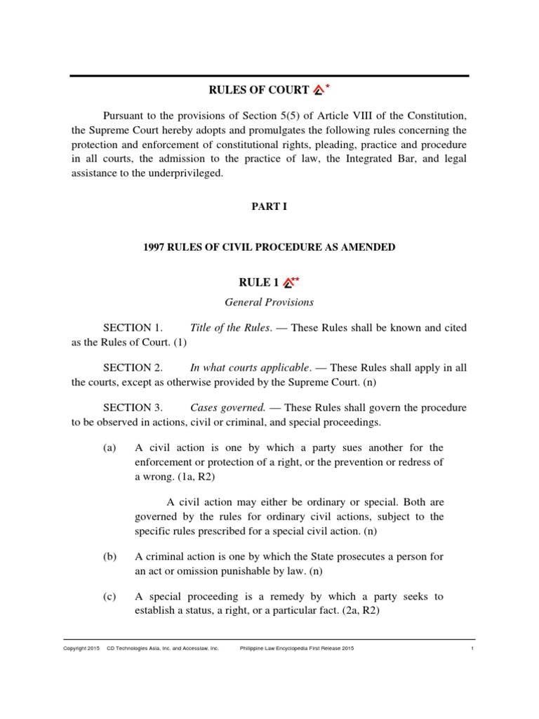 Revised Rules of Court | PDF | Pleading | Cause Of Action