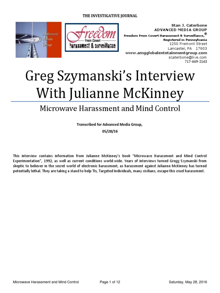 McKinney on Microwave Harassment Insights | PDF | Surveillance | Stalking