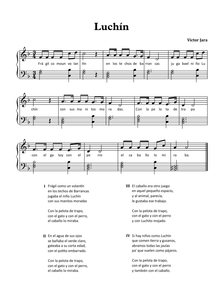 Luchín - Víctor Jara | PDF | Animales y humanos | Animales domesticados