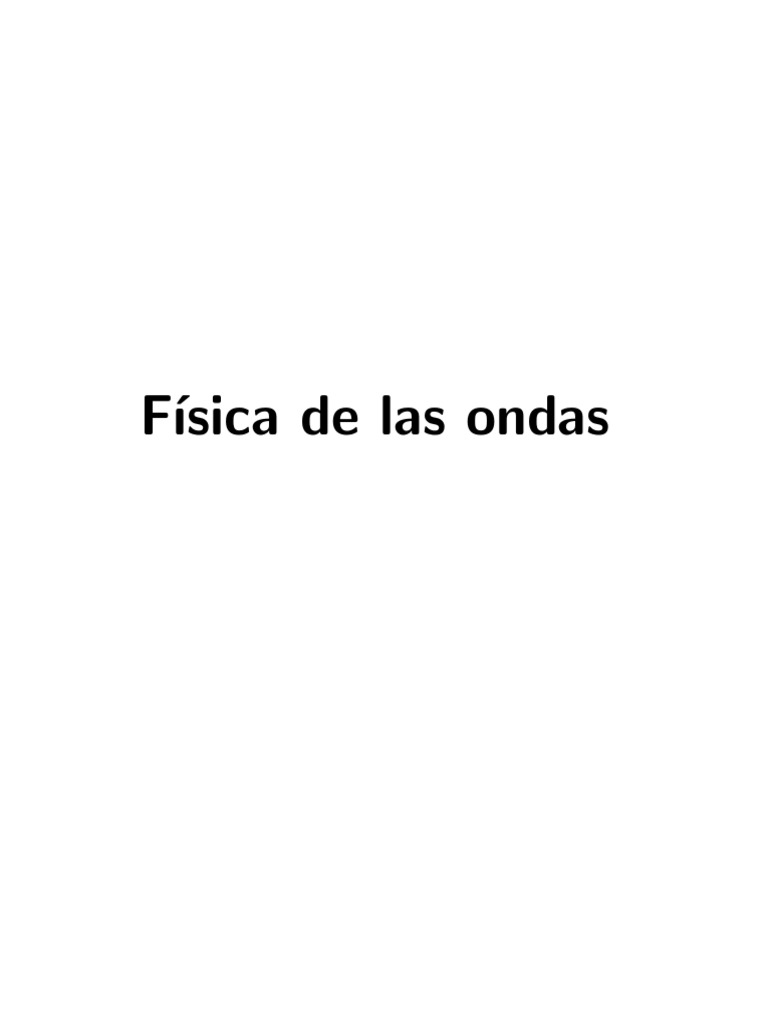 Fisica de Las Ondas Hector Alzate | PDF | Olas | Sonido