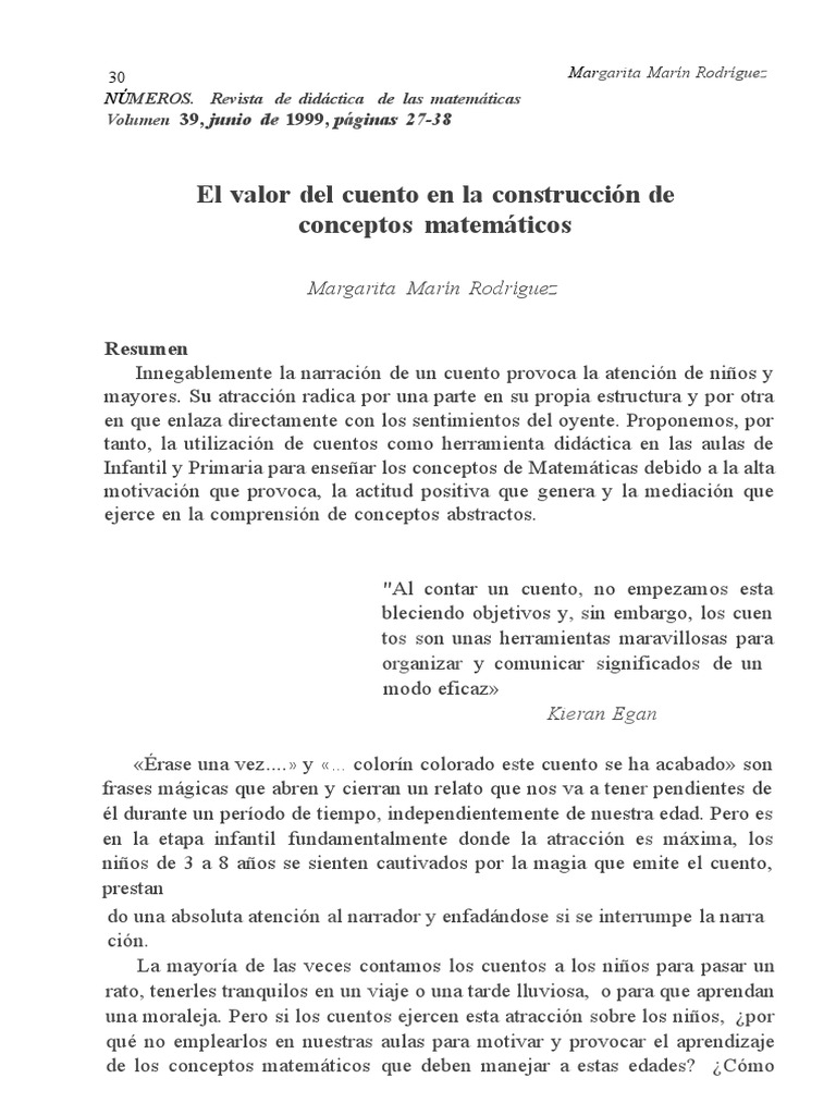 El Rol Del Cuento en El Pens Mat | PDF | Cuentos | Aprendizaje