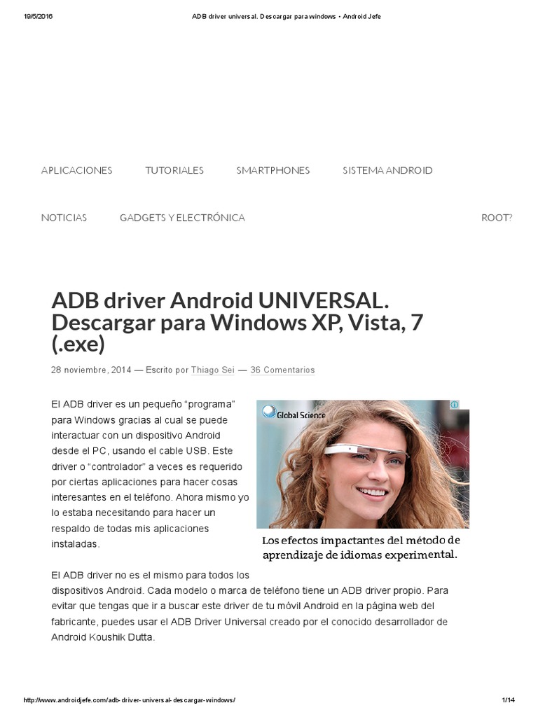 Descarga ADB Driver Universal para Windows | PDF | Android (sistema ...