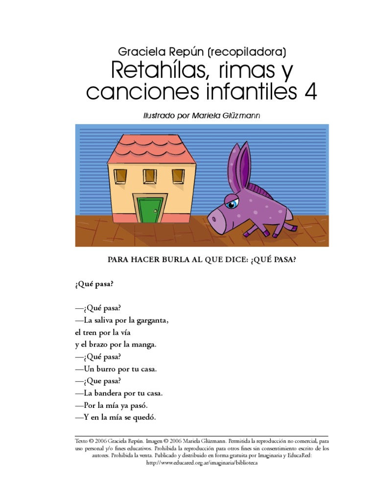 Retahilas Rimas y Canciones 4 | PDF