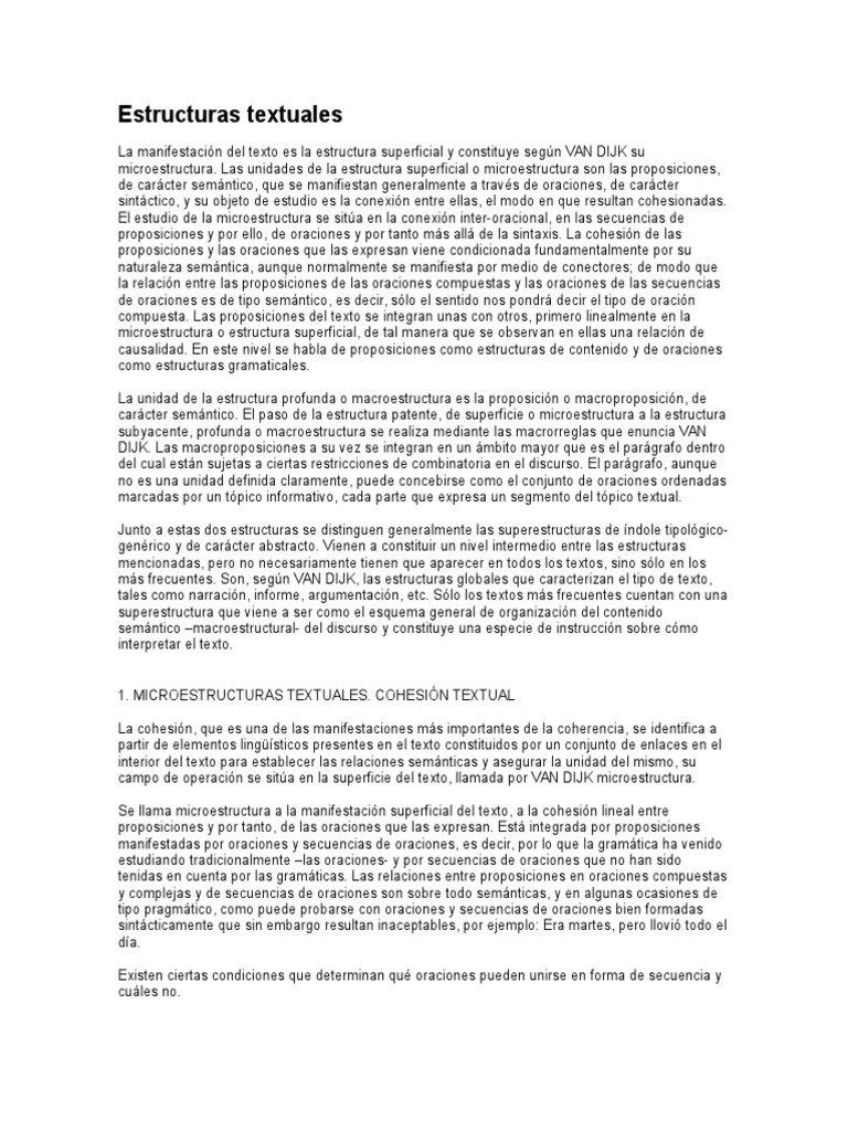 Estructuras Textuales | PDF
