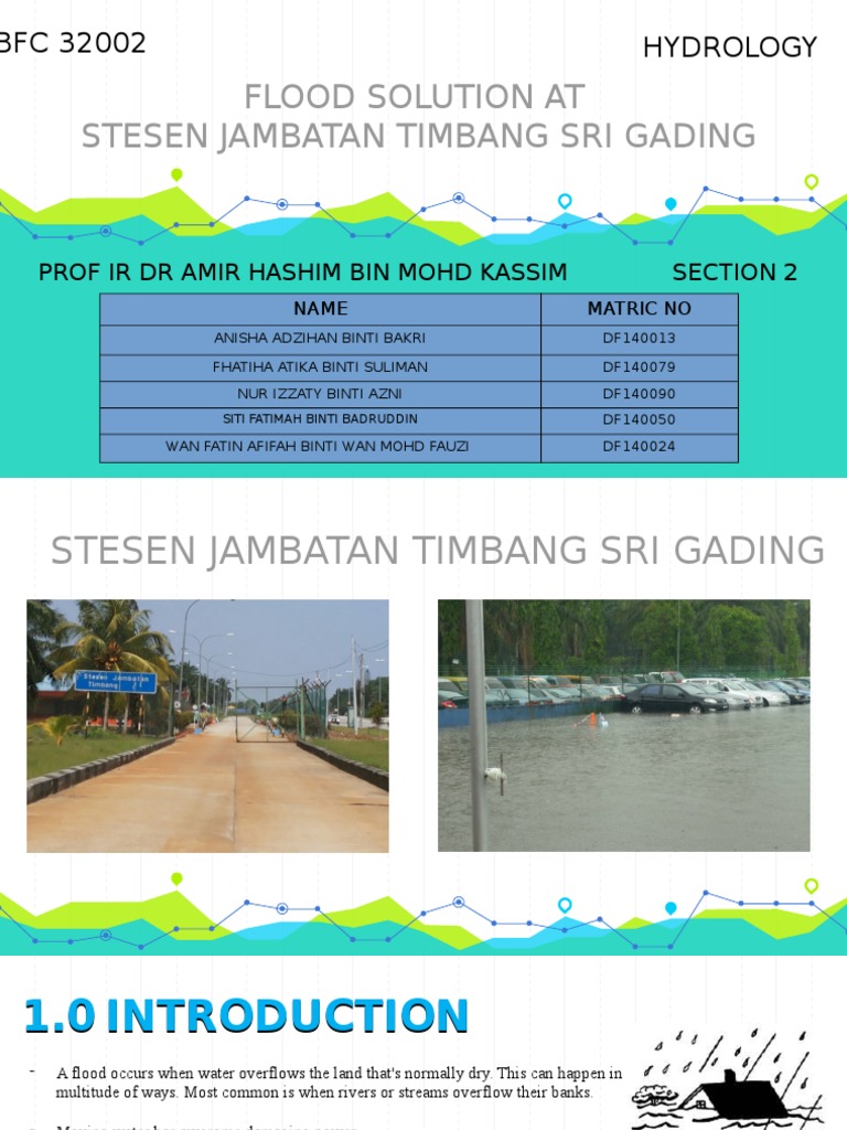 Projek Slides Presentation | PDF | Flood | Drainage