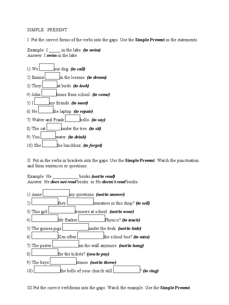 Simple Present | PDF | Grammar | Linguistics