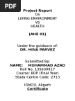 Cover Page IGNOU PROJECT