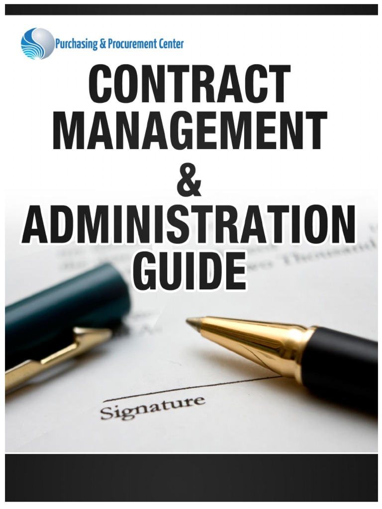 Contract Management Guide | PDF | Procurement | Production And ...