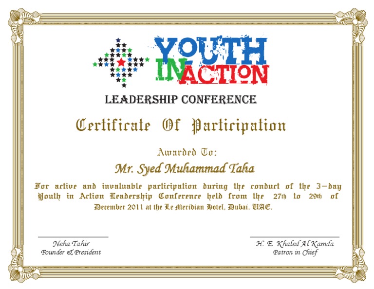 Mr. Syed Muhammad Taha: Neha Tahir H. E. Khaled Al Kamda | PDF