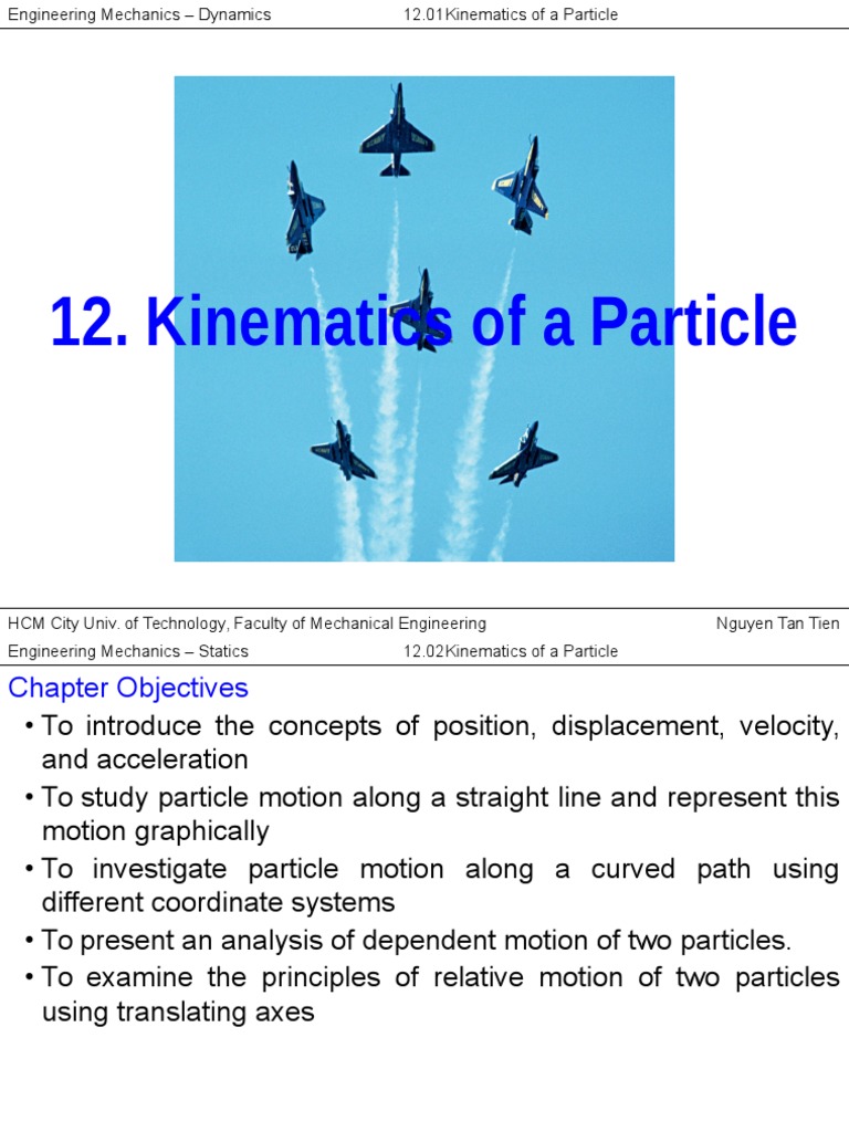 Kinematics of a Particle in Mechanics | PDF | Kinematics | Acceleration