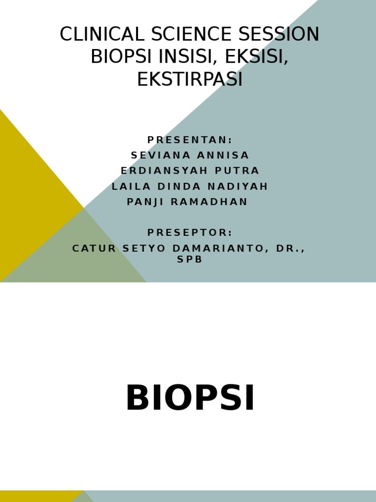 Biopsi Insisi & Eksisi | PDF