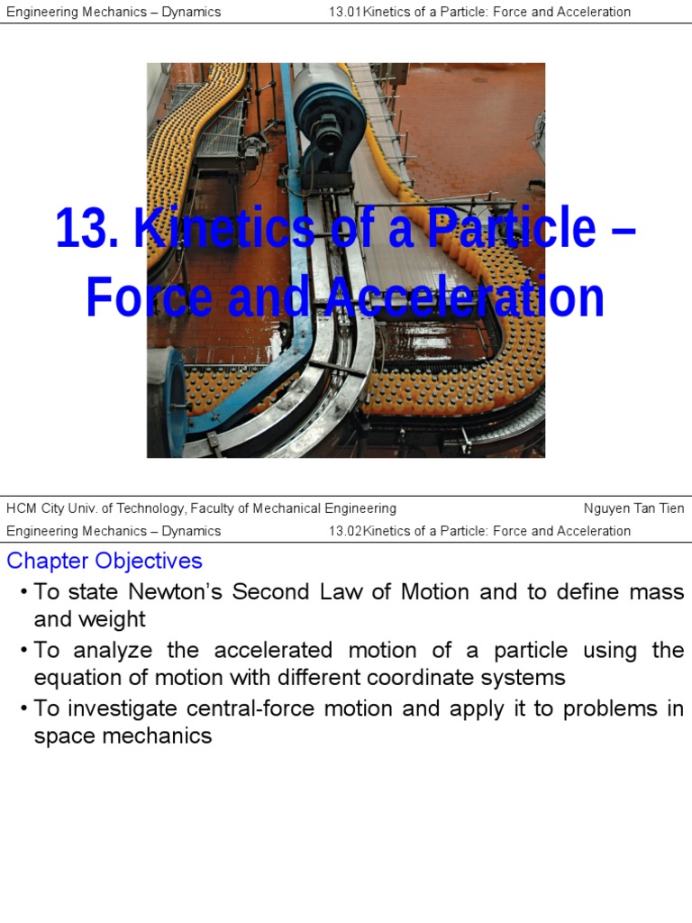 Ch.13 Kinetics of A Particle - Force and Acceleration | Download Free PDF | Kinematics ...