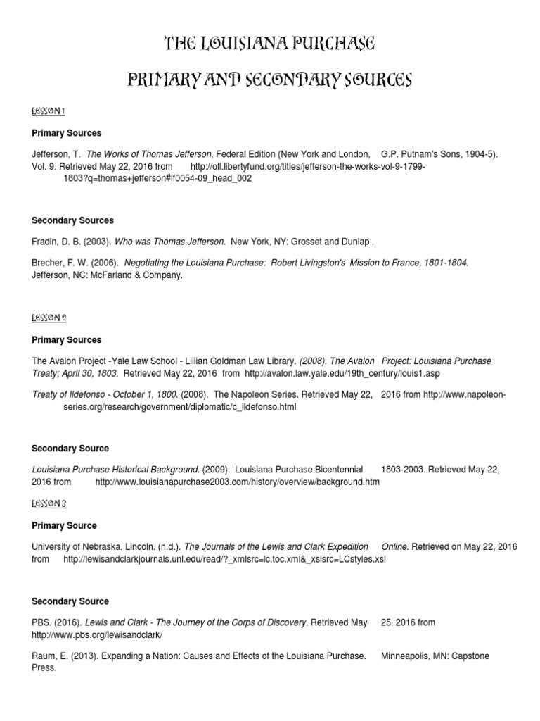 The Louisiana Purchase Resources | PDF