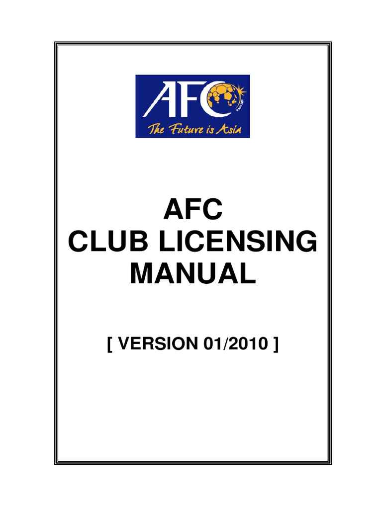 AFC Club Licensing Manual 2024 | PDF | License | Financial Audit